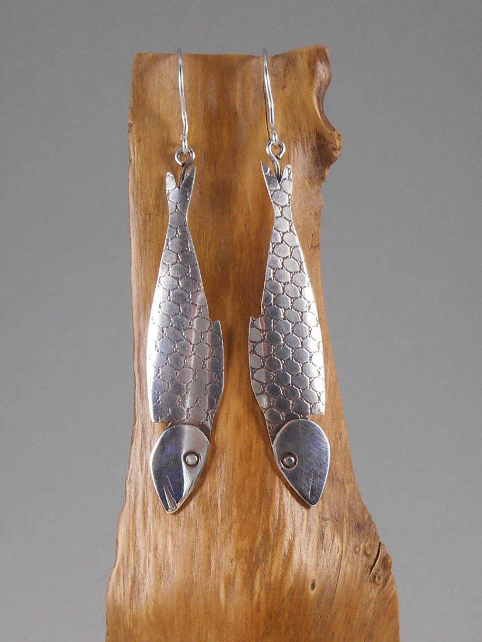 Smoked Fish (mackerel) Earrings - Sterling Silver - Etsy