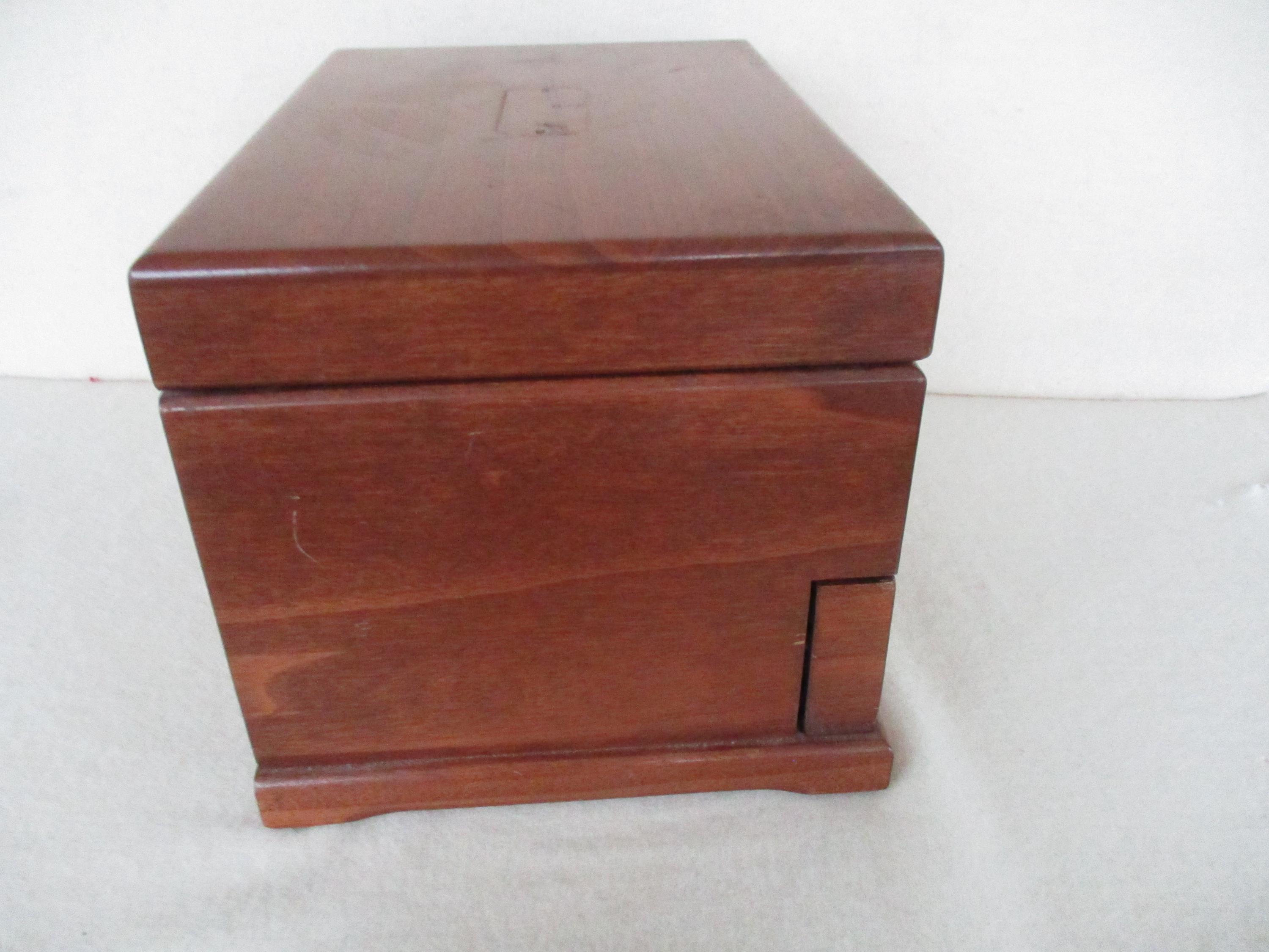 Old Antique Wooden Jewelry Box, With Drawer, Brown Wood - Etsy
