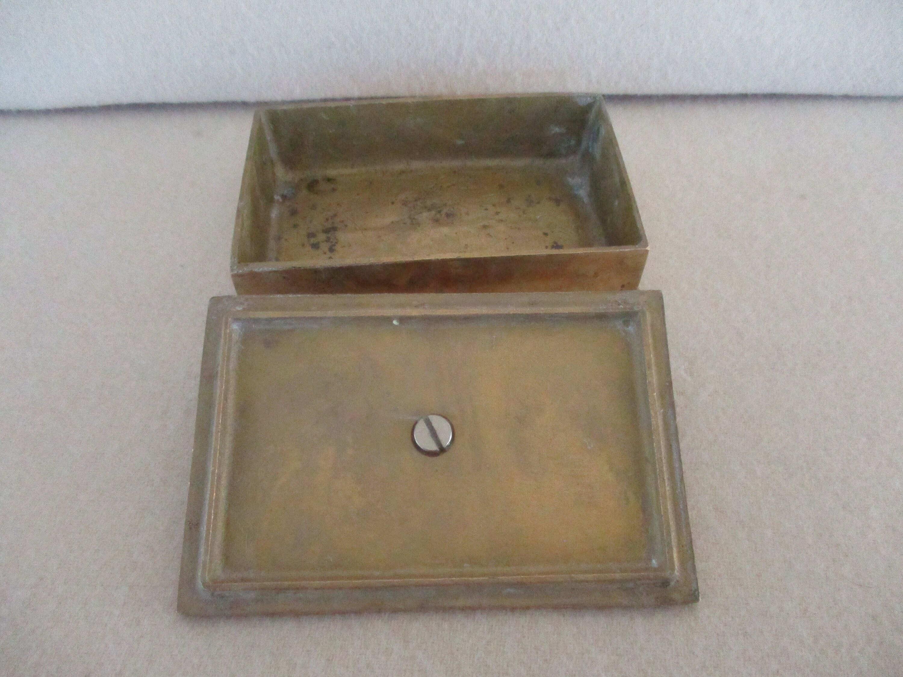 1950's Gold Tone Brass Box - Etsy