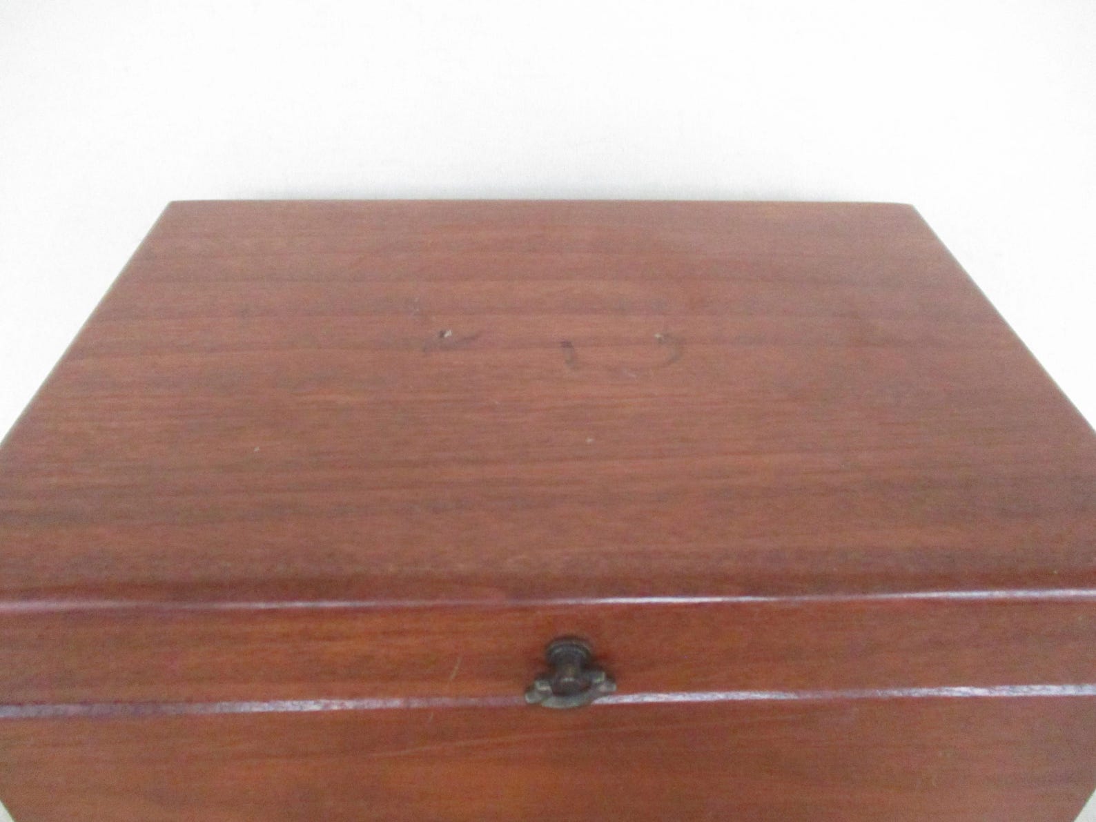 Old Antique Wooden Jewelry Box, With Drawer, Brown Wood - Etsy