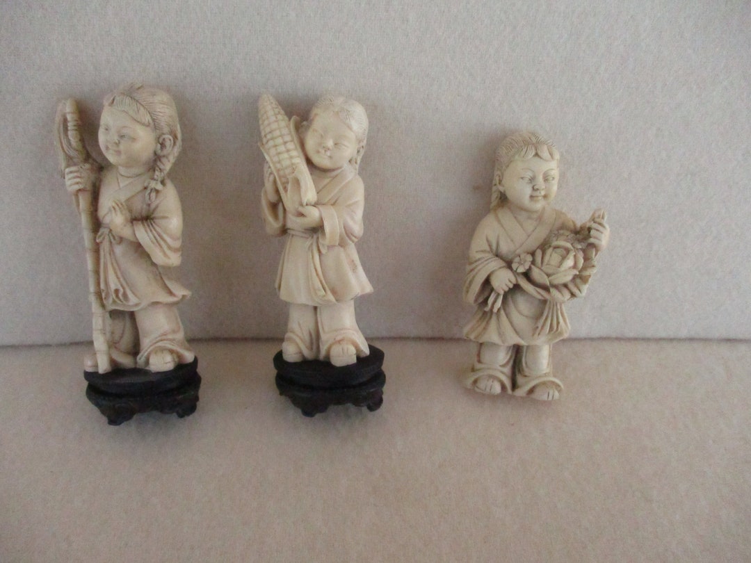 Lot of 3 Japanese Netsuke Figures Rare. - Etsy