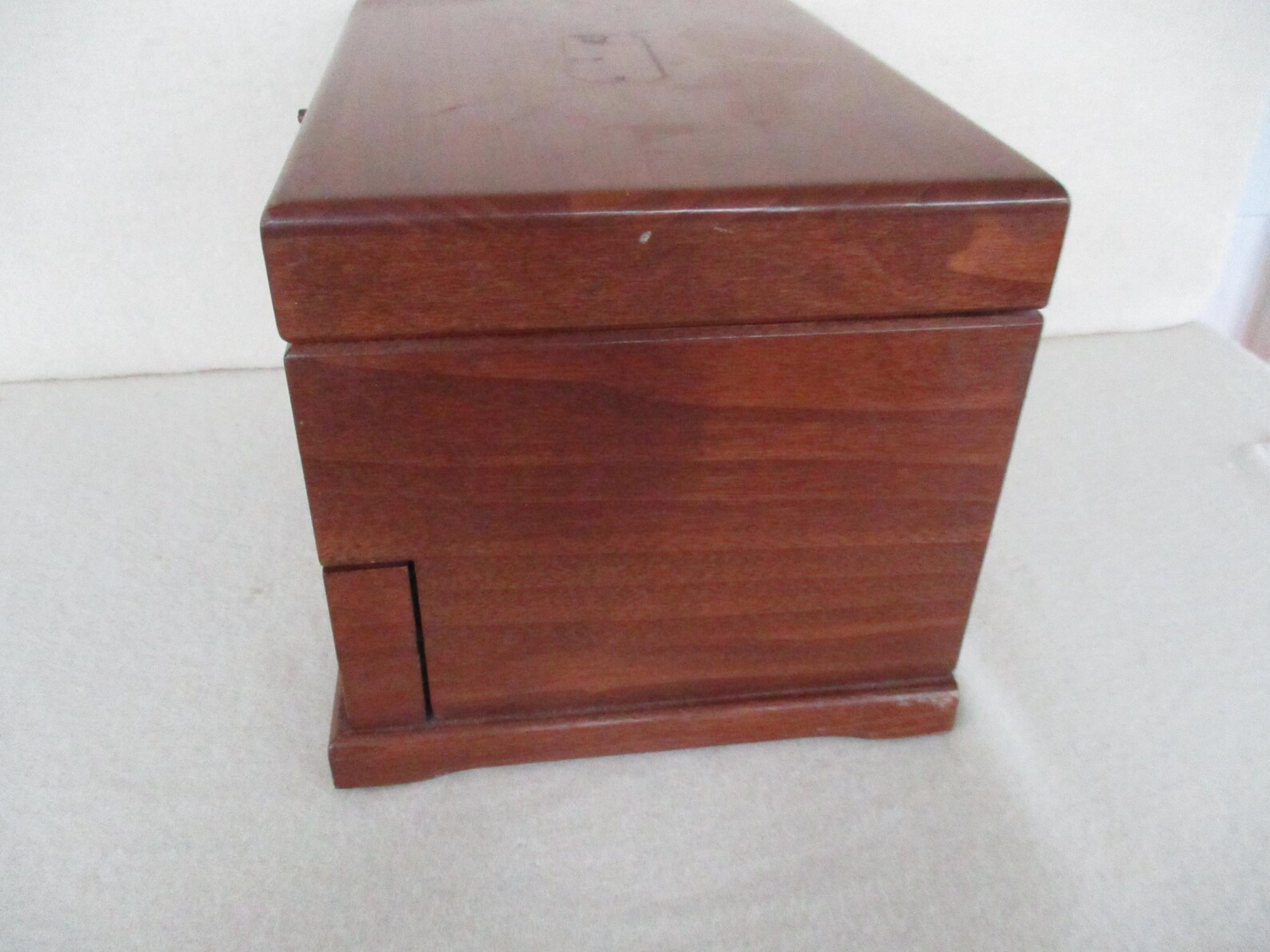 Old Antique Wooden Jewelry Box, With Drawer, Brown Wood - Etsy
