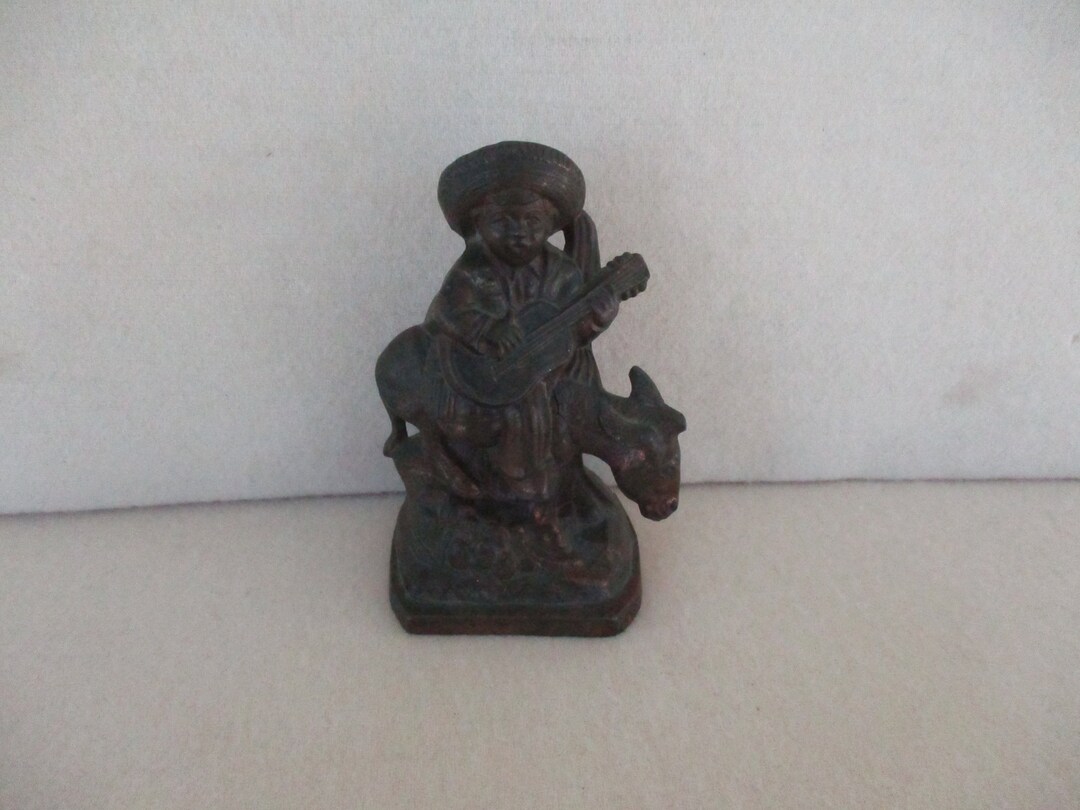 OLD ANTIQUE Metal Bank With Stopper of Man on Horse - Etsy
