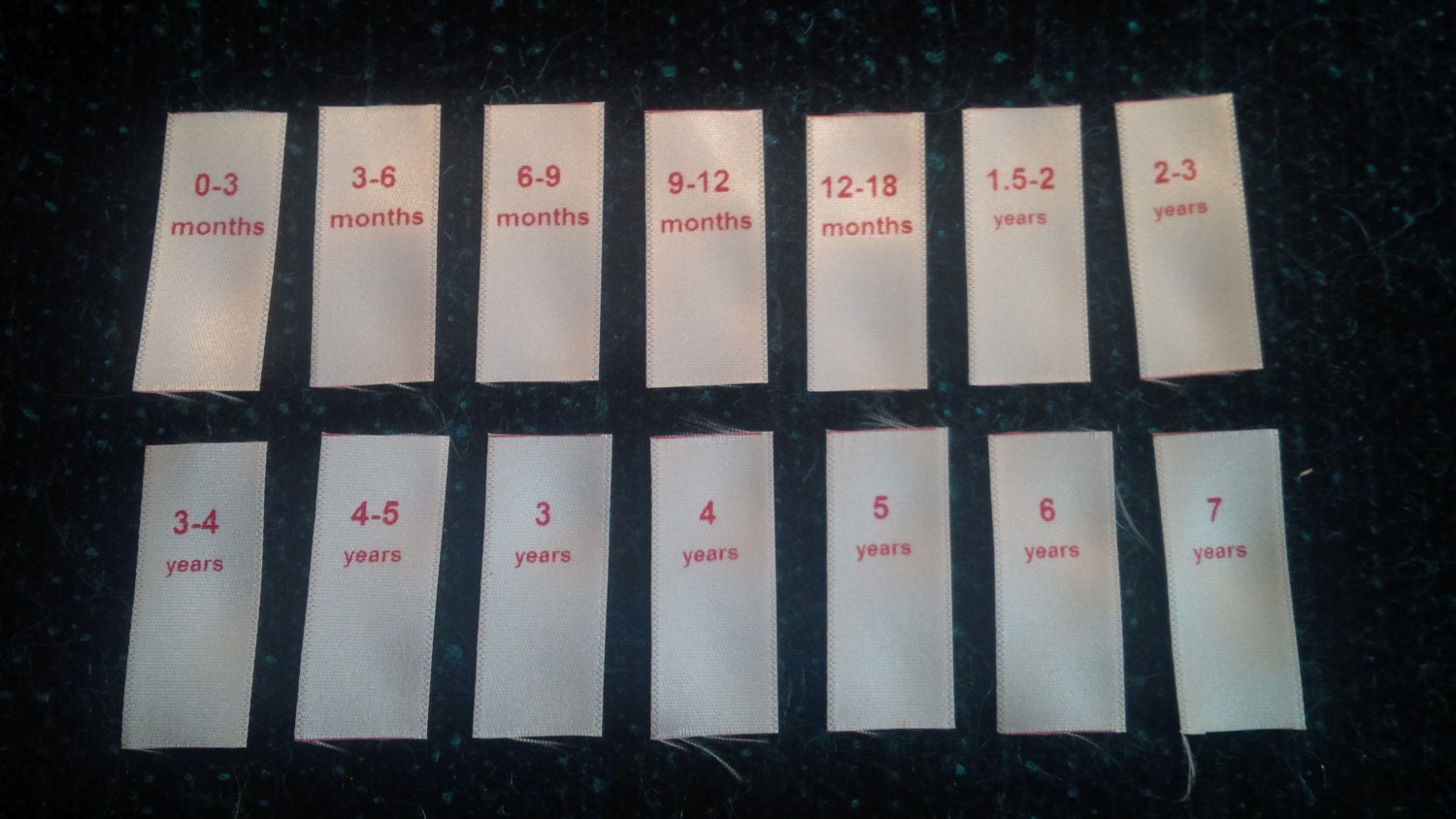 100 Clothing Size Labels Silky Satin With FREE Cutting | Etsy