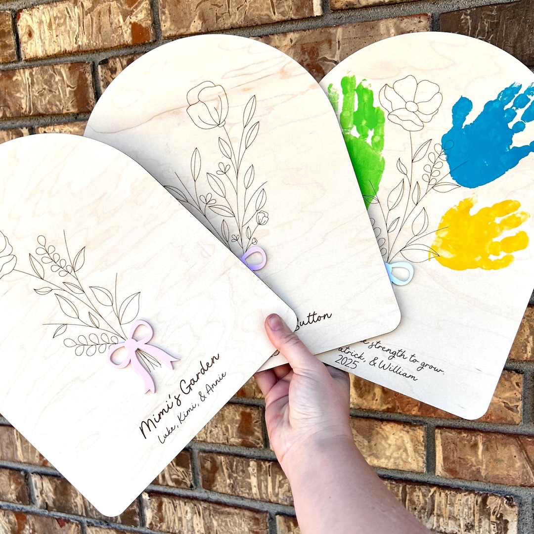 Flower Bouquet Handprint, Mothers Day Handprint Keepsake, Garden ...