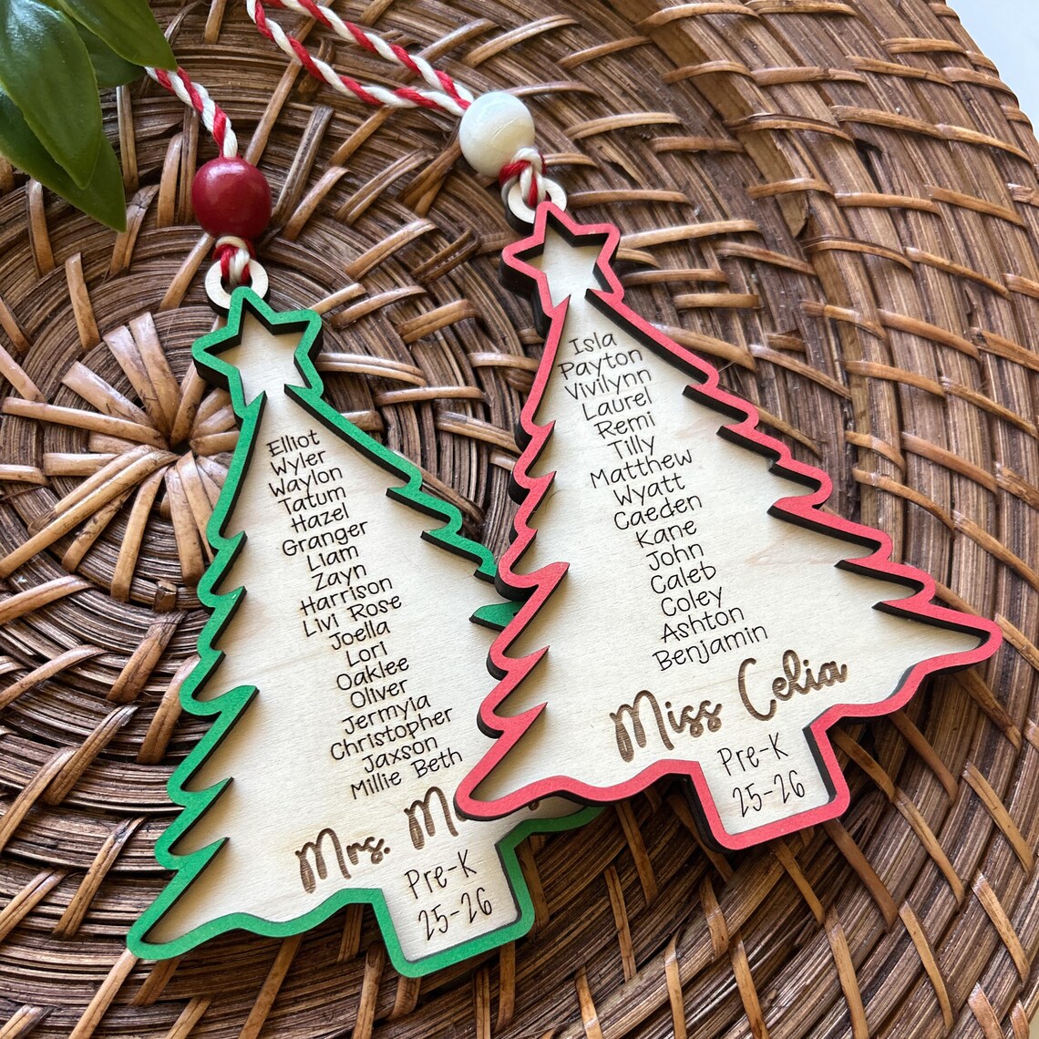 Teacher Gift, Christmas Class Ornament, Teacher Ornament - Etsy