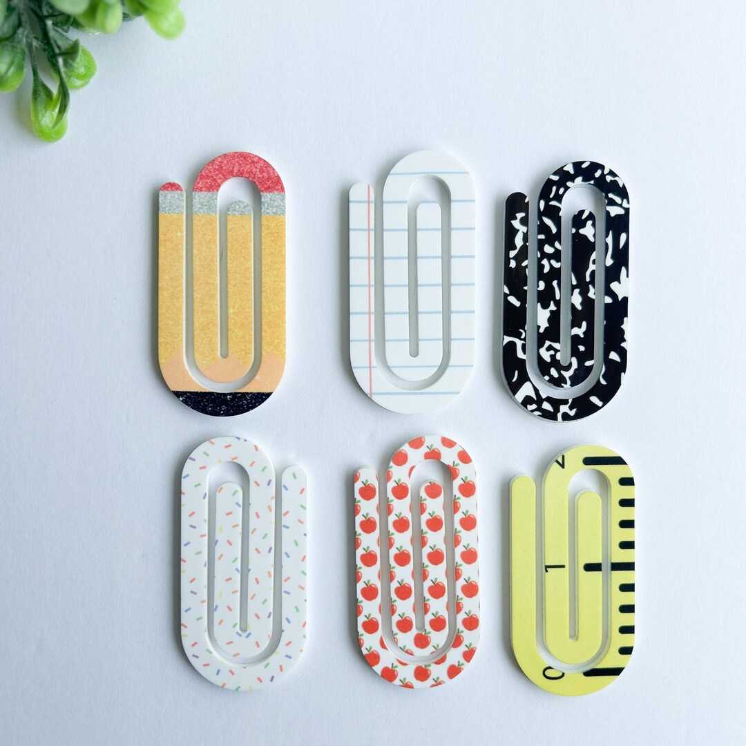 Jumbo Acrylic Paperclips, Teacher Gift • Bookmark • Planner Accessory ...