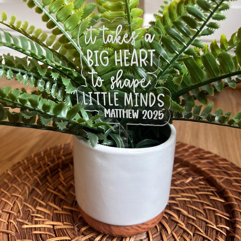Personalized Teacher Plant Stake: Custom Teacher Appreciation Gift - Etsy