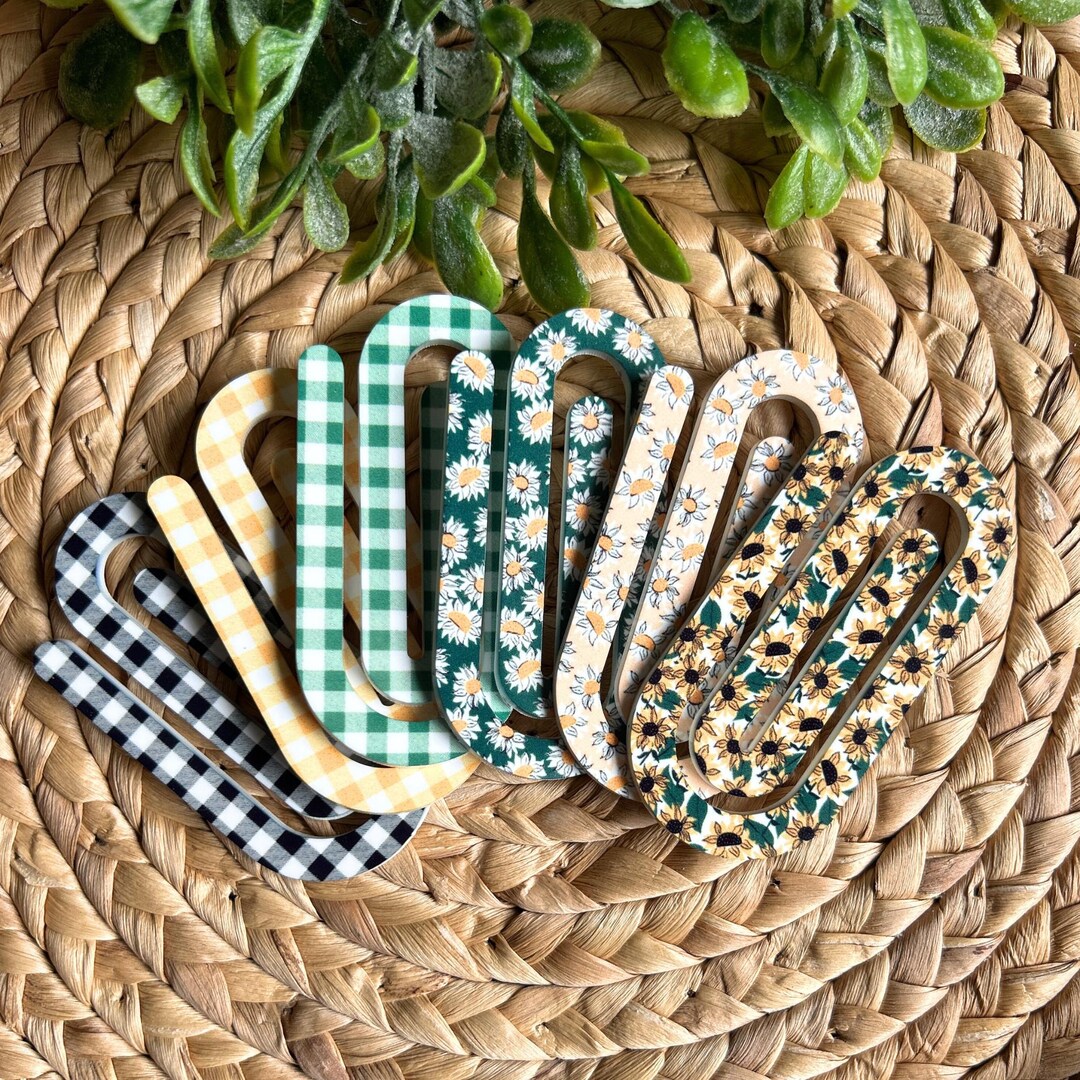 Jumbo Acrylic Paper Clips, Vintage Pattern, Floral Paperclips, Back to ...