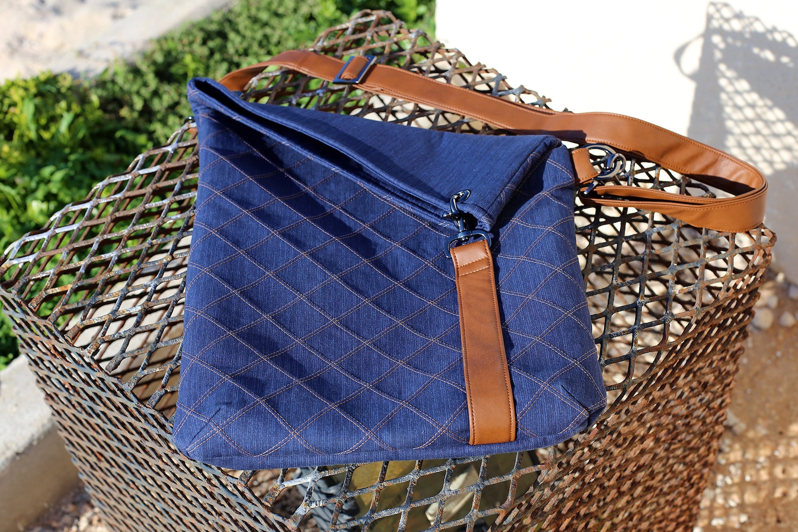 Fresno Foldover Bag A Modern Handbag With Back Zipper Pocket - Etsy