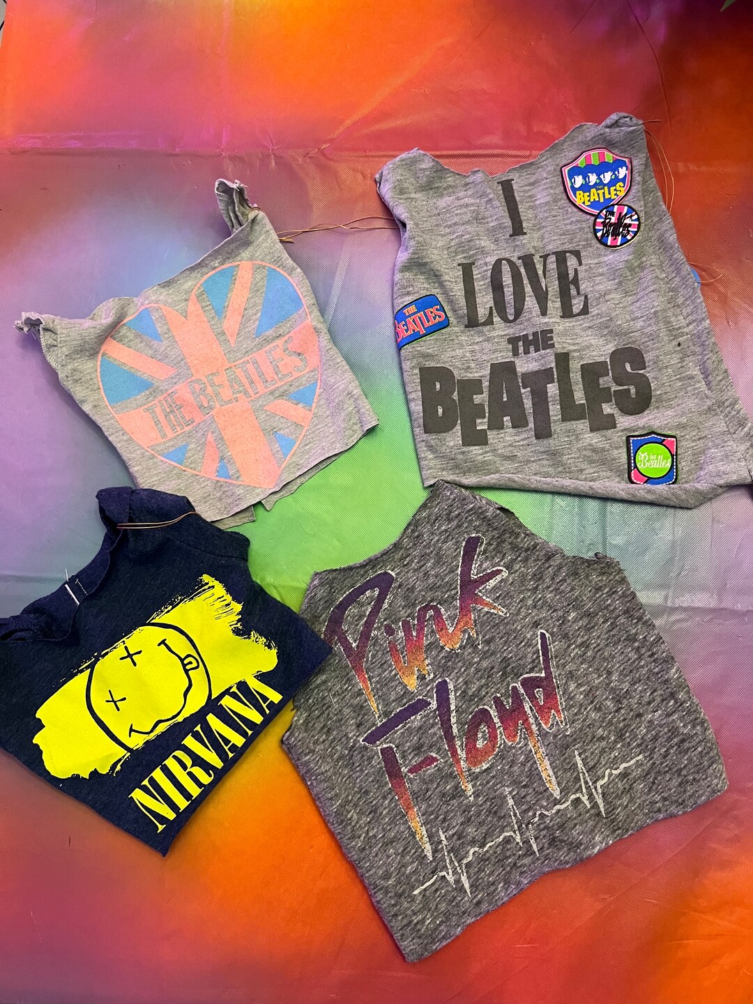 Band Tee and Dresses Nirvana, Beatles Inspo, and Pink Floyd American ...