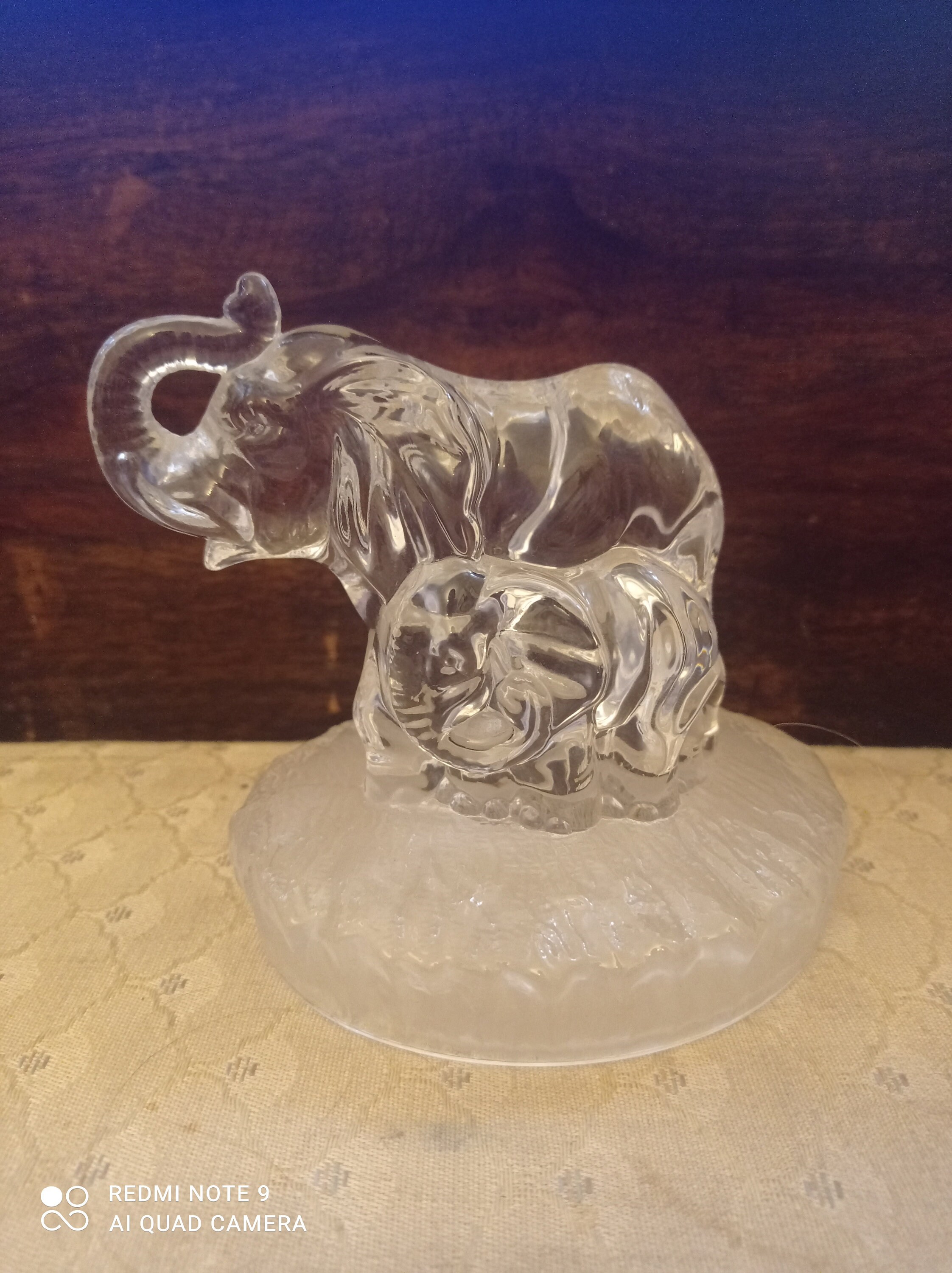 Lead Crystal Elephant and Calf Figure Royal Crystal Rock - Etsy