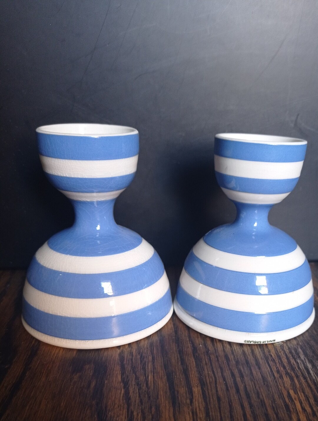 A Pair of Rare TG Green Cornishware Double Ended Egg Cups - Etsy