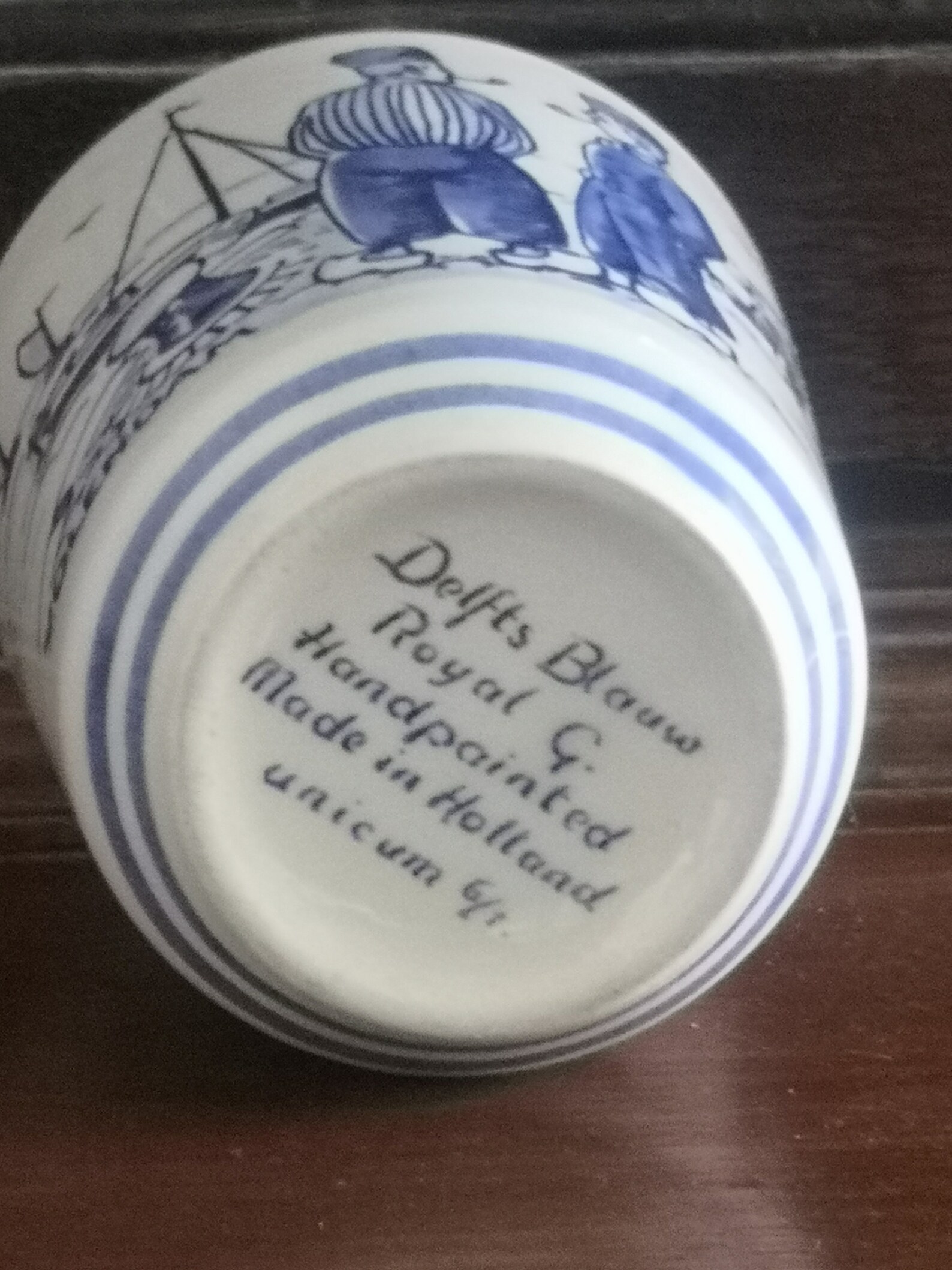 Delfts Blauw Royal G. Volendam Beaker Cup Hand Painted Dutch Delft Blue ...