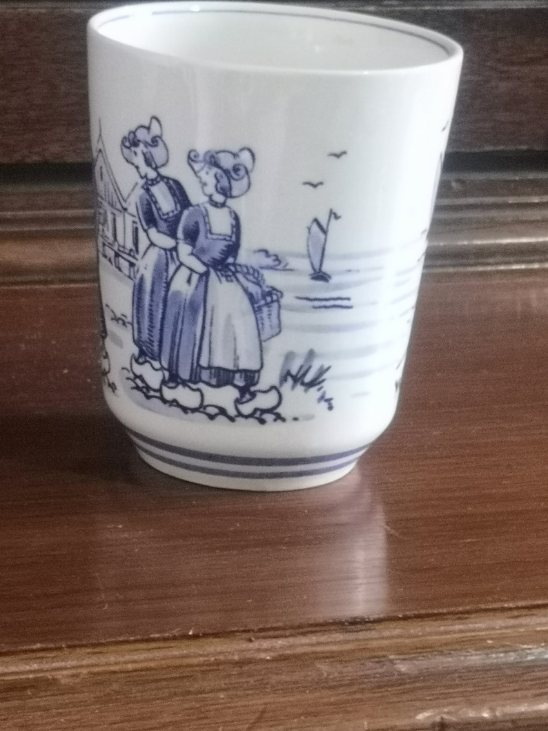 Delfts Blauw Royal G. Volendam Beaker Cup Hand Painted Dutch Delft Blue ...