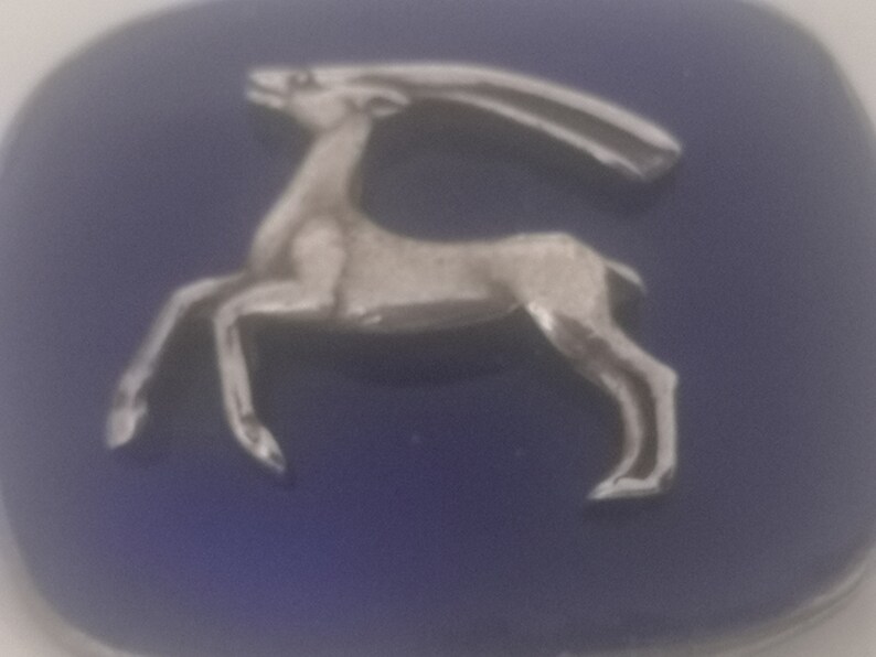 Stunning Art Deco Blue Enamel & Silver Springbok Brooch - Etsy UK