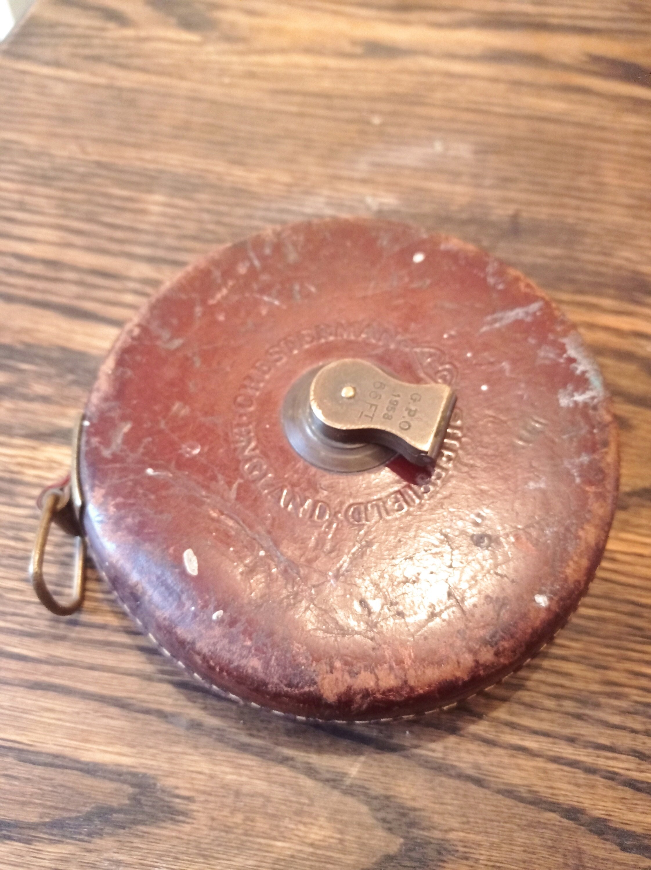 Vintage Leather Cased James Chesterman 66 Foot Surveyors Tape -GPO 1958 ...