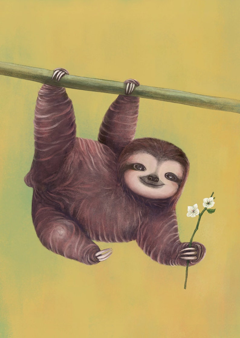 For You Printable Wall Art Sloth Poster Animal Poster | Etsy