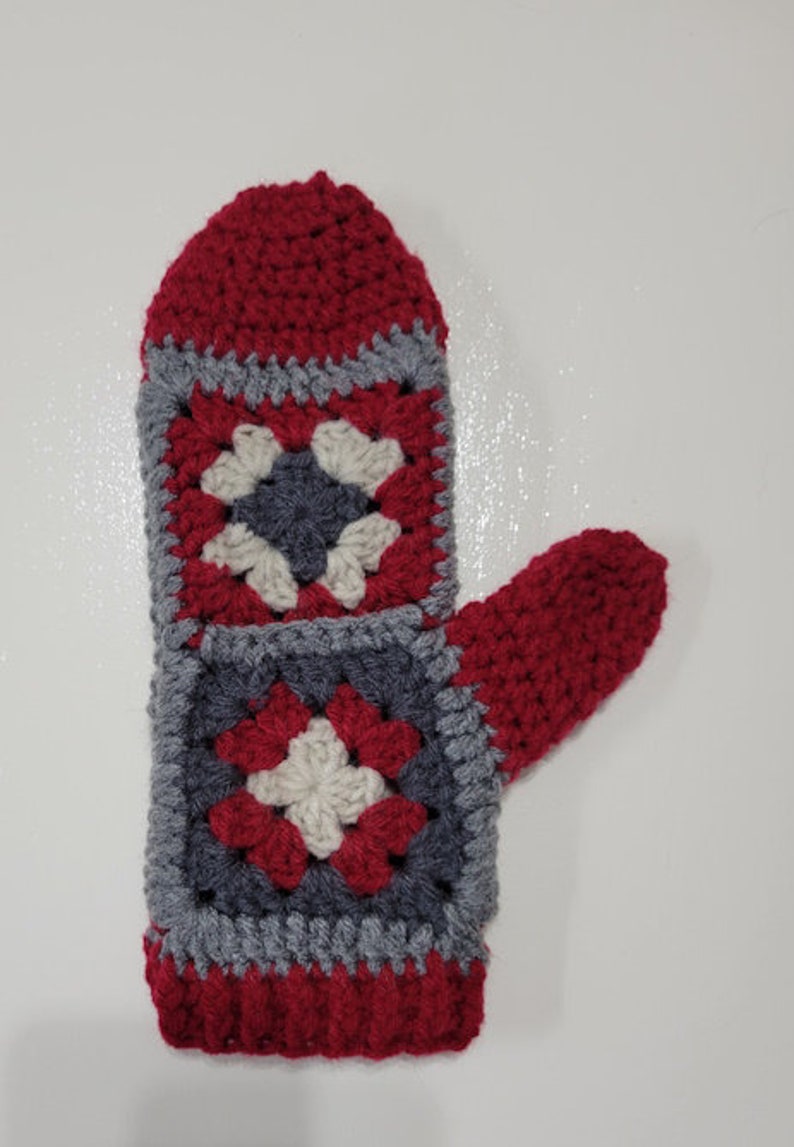 Mittens Crocheted Alice's Granny Square Mittens Pattern - Etsy