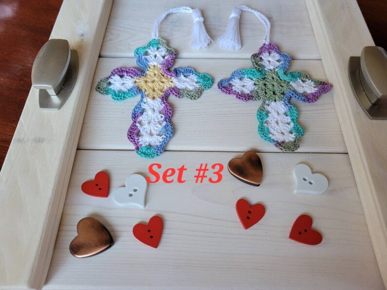 Crocheted Cross Angel Bible Bookmarks With Tassels. Handmade. Ready to ...