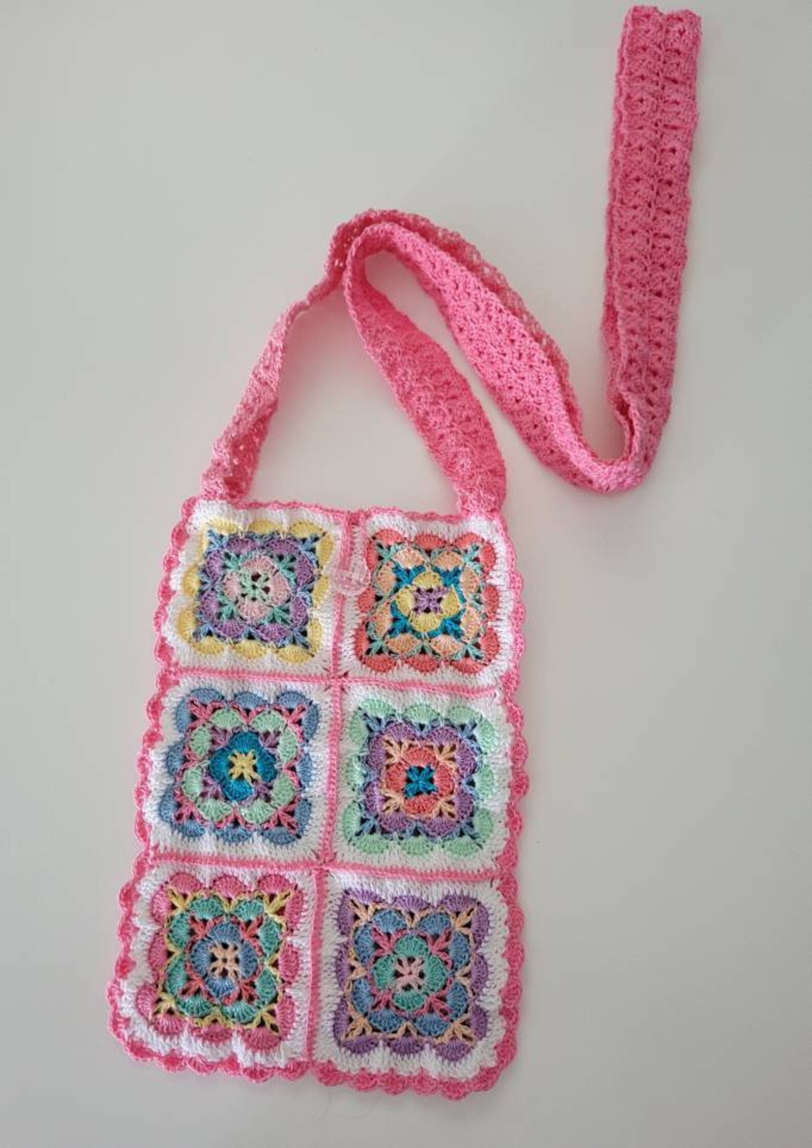 Cell Phone Favorite Granny Square Cell Phone Purse Thread Crocheted ...