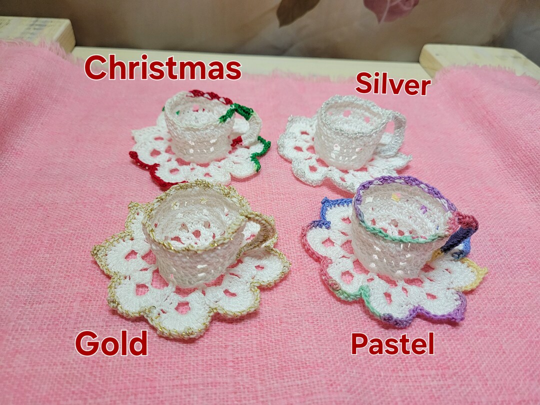 Teacup & Saucer Pattern Crochet Thread - Etsy