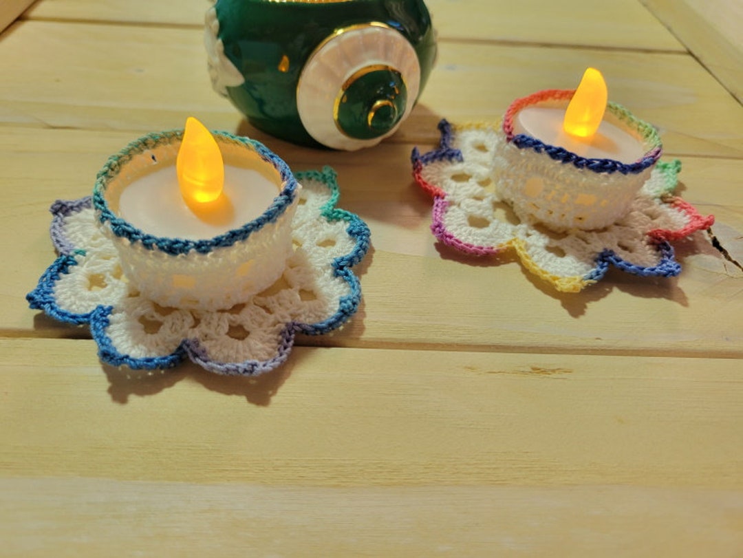 Tealight Holder Pattern. Crochet Thread - Etsy