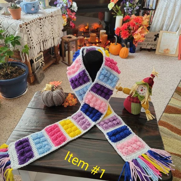 Popcorn Stitch Scarf - Etsy