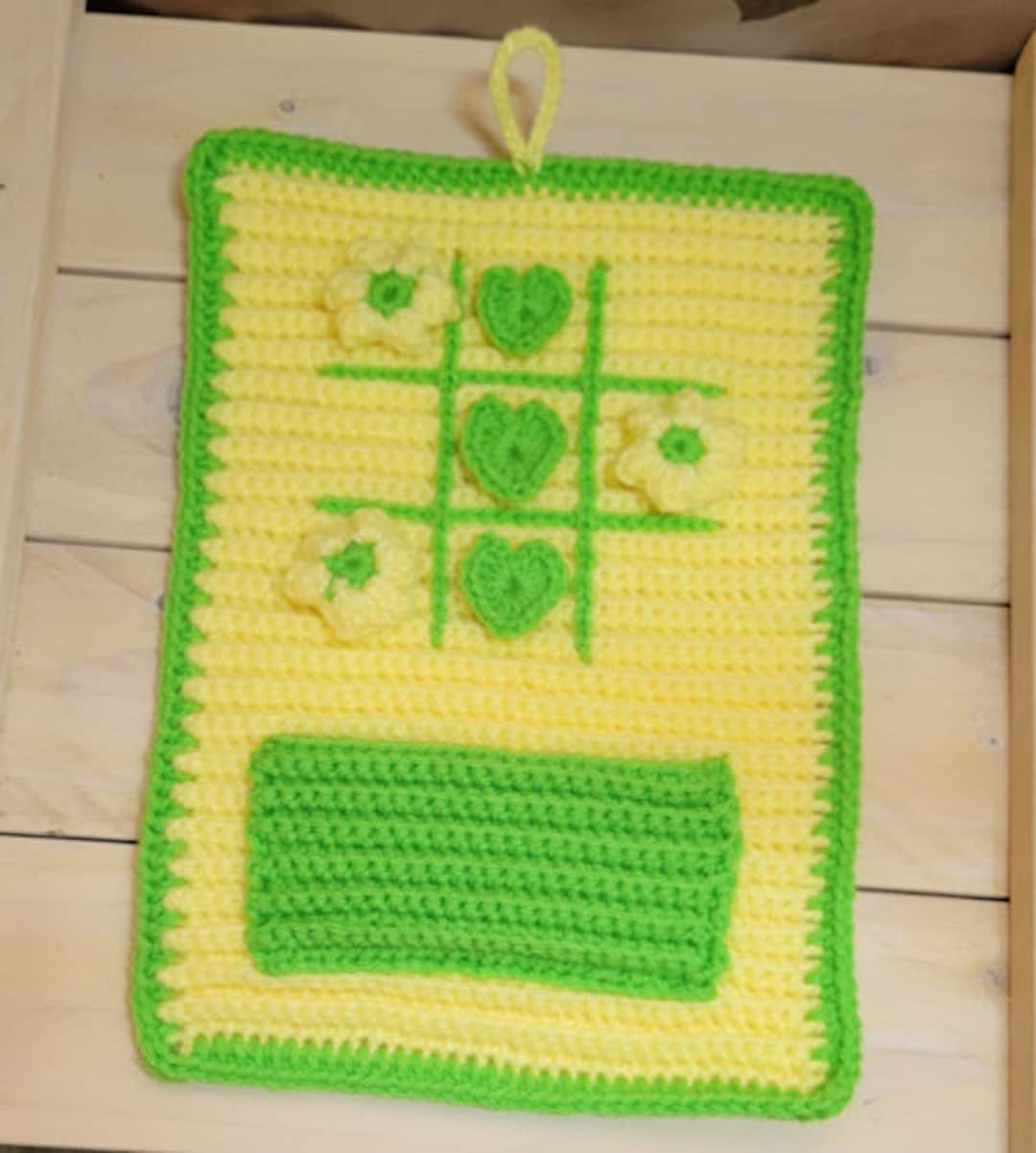 Tic Tac Toe Game Pattern Pdf Crocheted Hearts and Flowers - Etsy