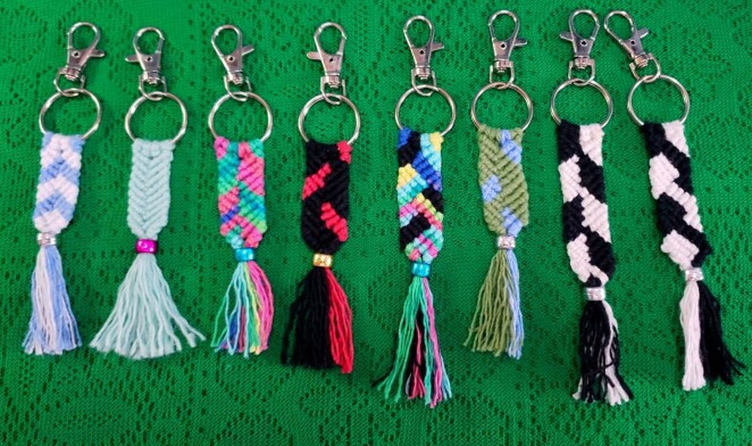 Mermaid/fishtail Macrame Keychain Decorations - Etsy