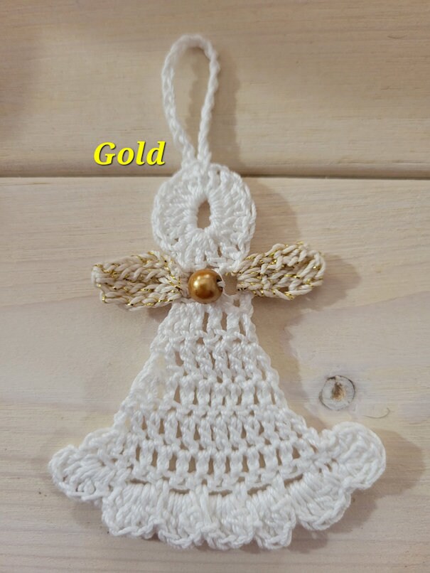 Angel Gold Silver Wings Pattern Pdf Instant Download. Crochet Thread - Etsy