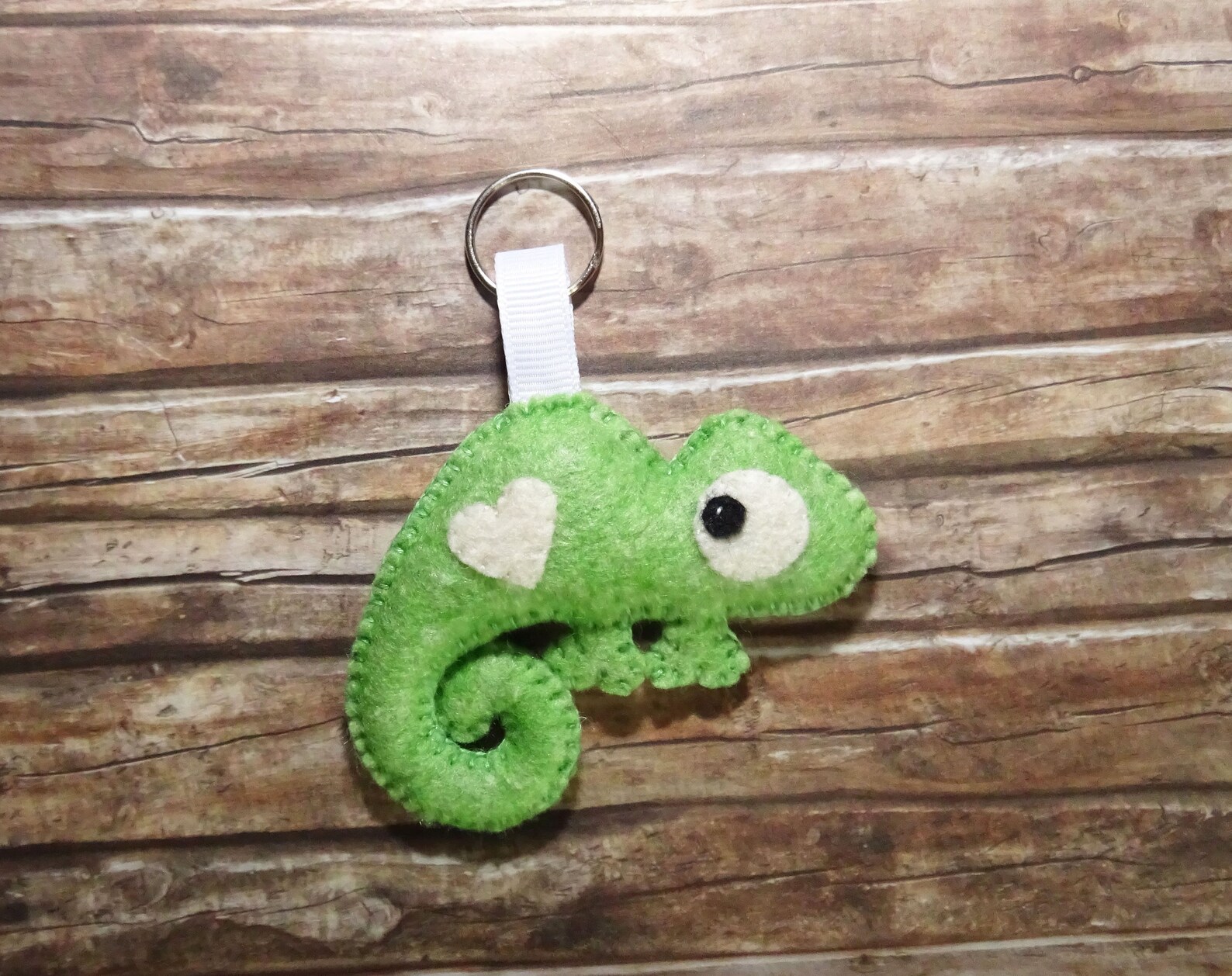Wool Felt Chameleon Keychain Chameleon Keychain Keyring Key - Etsy