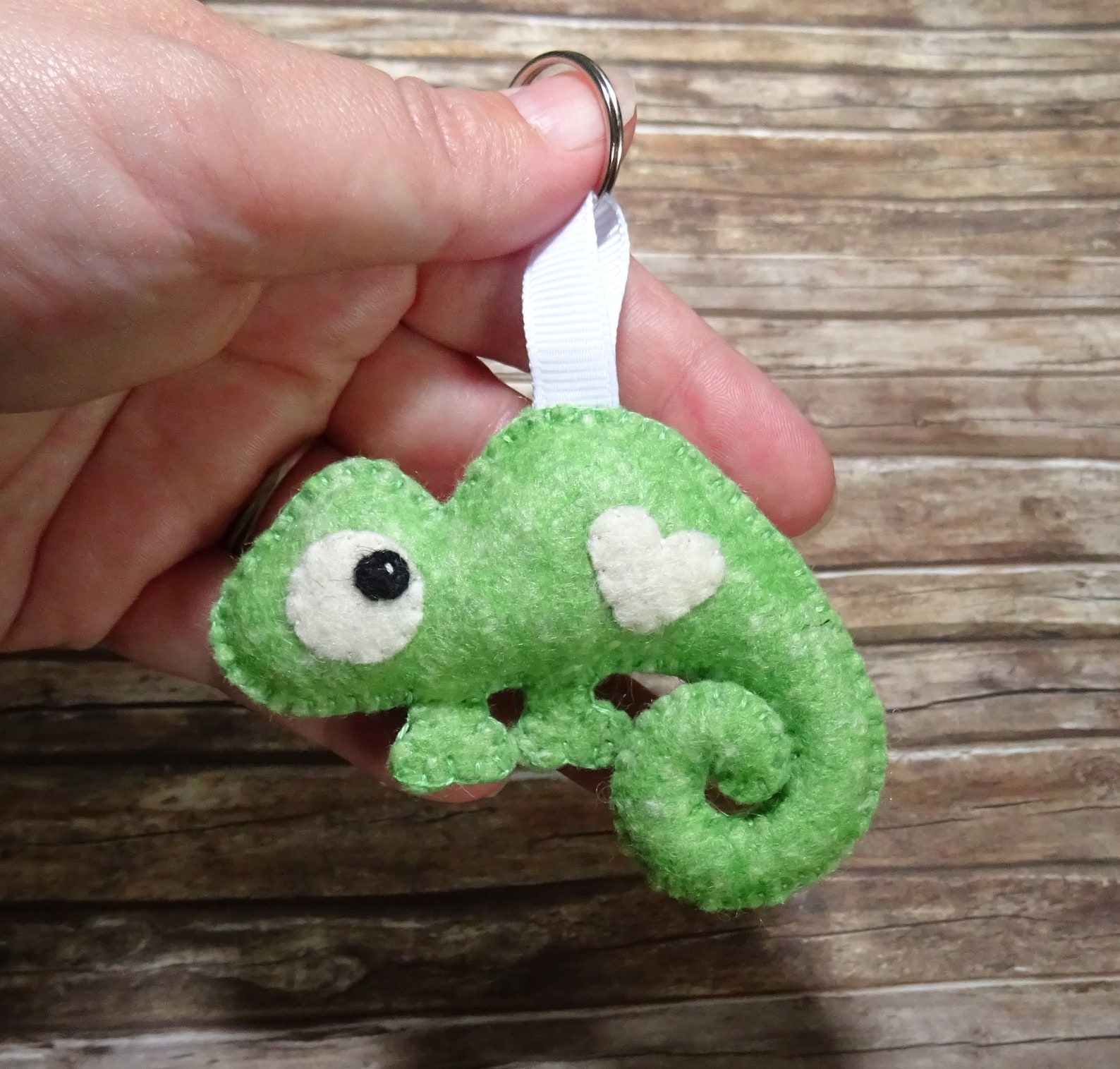 Wool Felt Chameleon Keychain Chameleon Keychain Keyring Key - Etsy