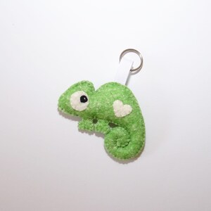 Wool Felt Chameleon Keychain, Chameleon Keychain, Keyring, Key Holder ...