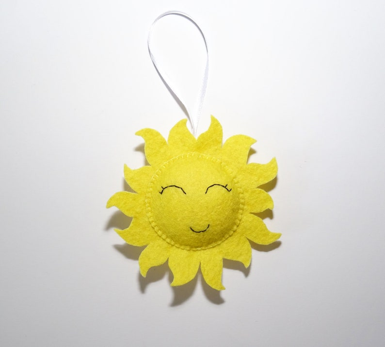 Sun Ornament, Wool Felt Sun, Gift, Home Decor, Nursery Decor, Sun ...