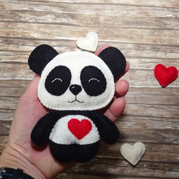 Felt Panda Ornament - Etsy