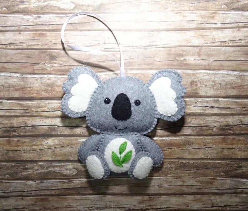 Koala Ornament Wool Felt Koala Ornament Koala Bear Felt - Etsy