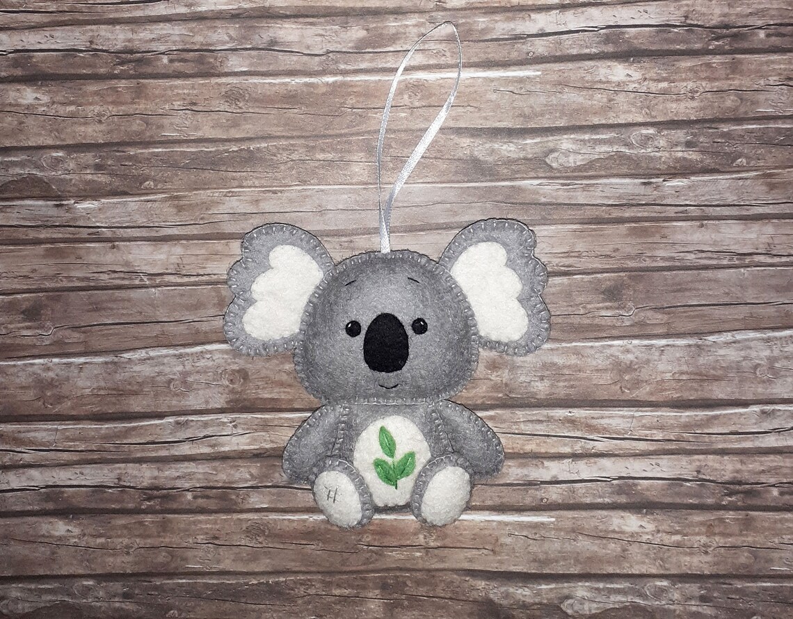 Koala Ornament Wool Felt Koala Ornament Koala Bear Felt | Etsy