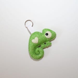 Wool Felt Chameleon Keychain, Chameleon Keychain, Keyring, Key Holder ...