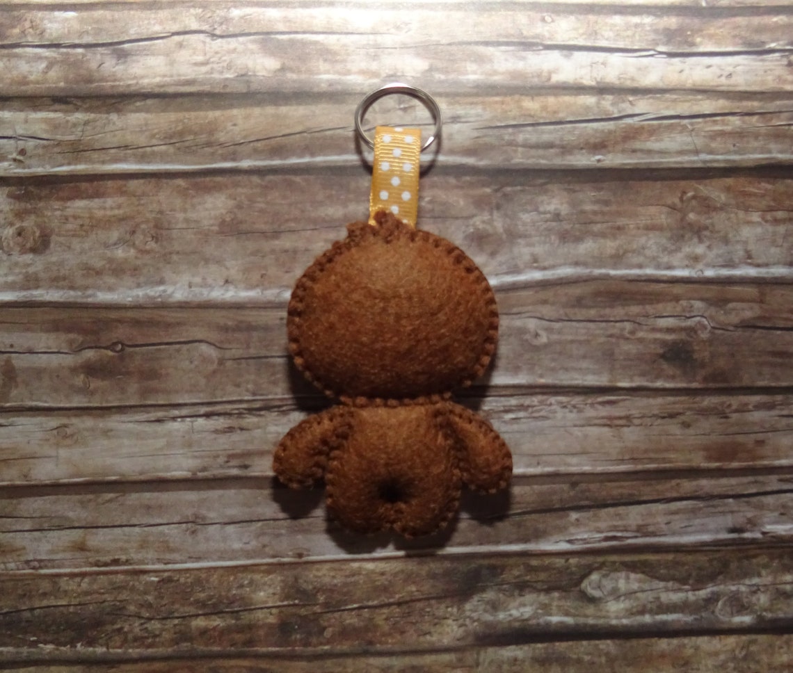 Wool Felt Sloth Keychain Sloth Keychain Keyring Plush | Etsy