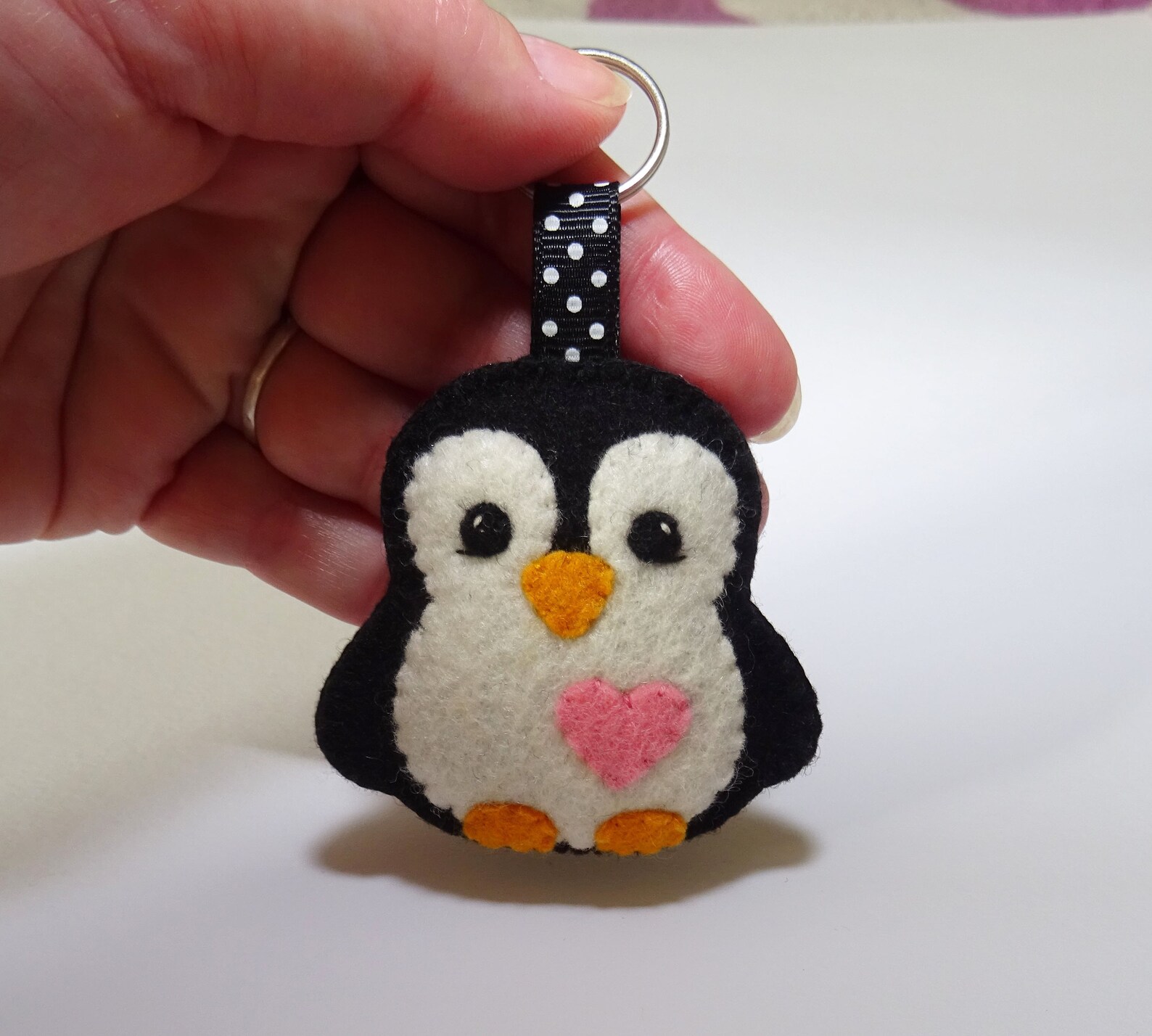 Wool Felt Penguin Keychain, Penguin Keychain, Keyring, Key Holder, Felt ...