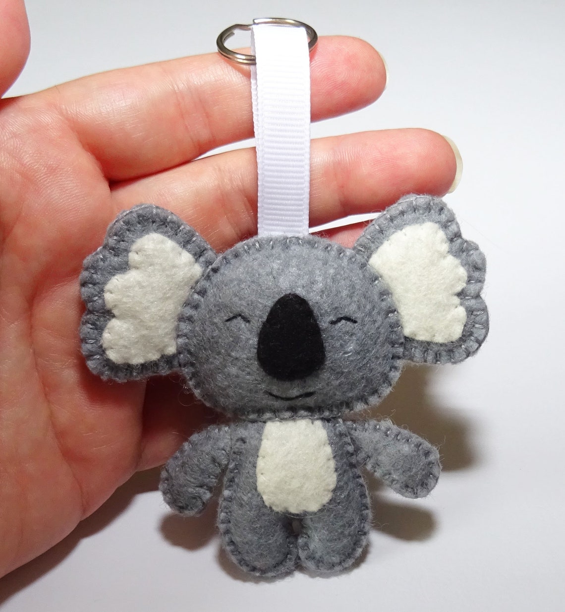 Wool Felt Koala Keychain Koala Keychain Keyring Plush - Etsy