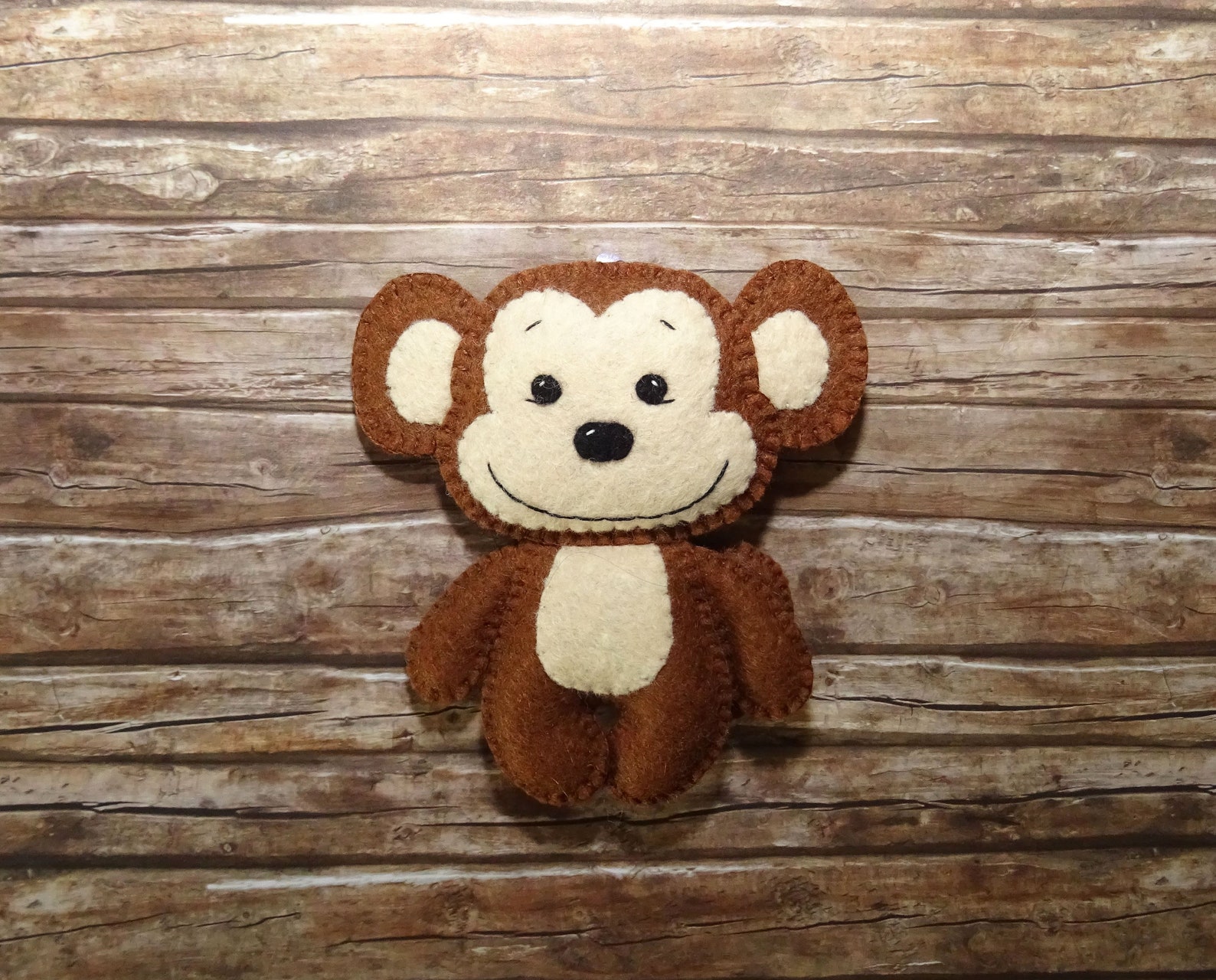 Monkey ornament Wool felt monkey Nursery decor Baby mobile | Etsy