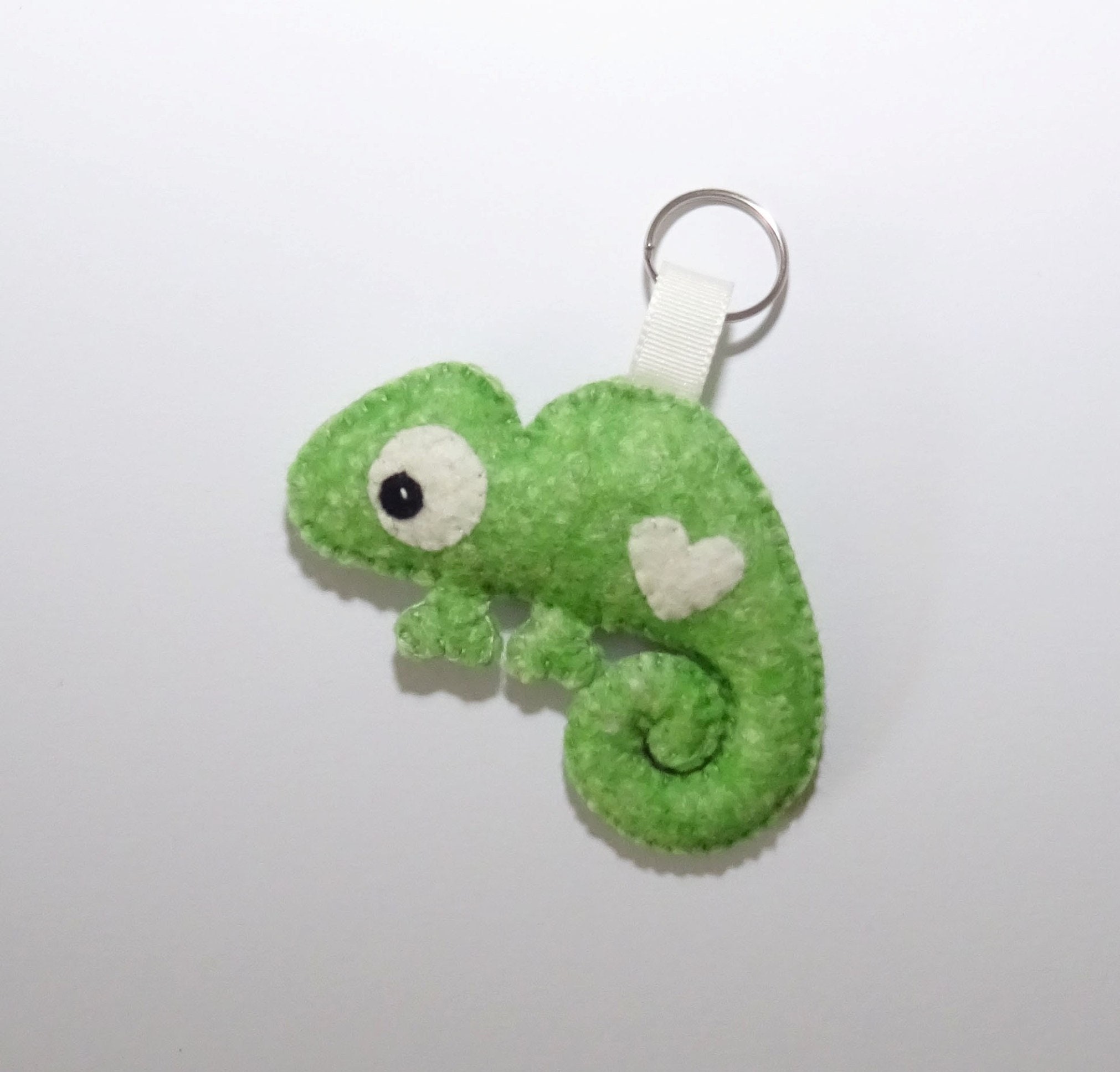 Wool Felt Chameleon Keychain, Chameleon Keychain, Keyring, Key Holder ...