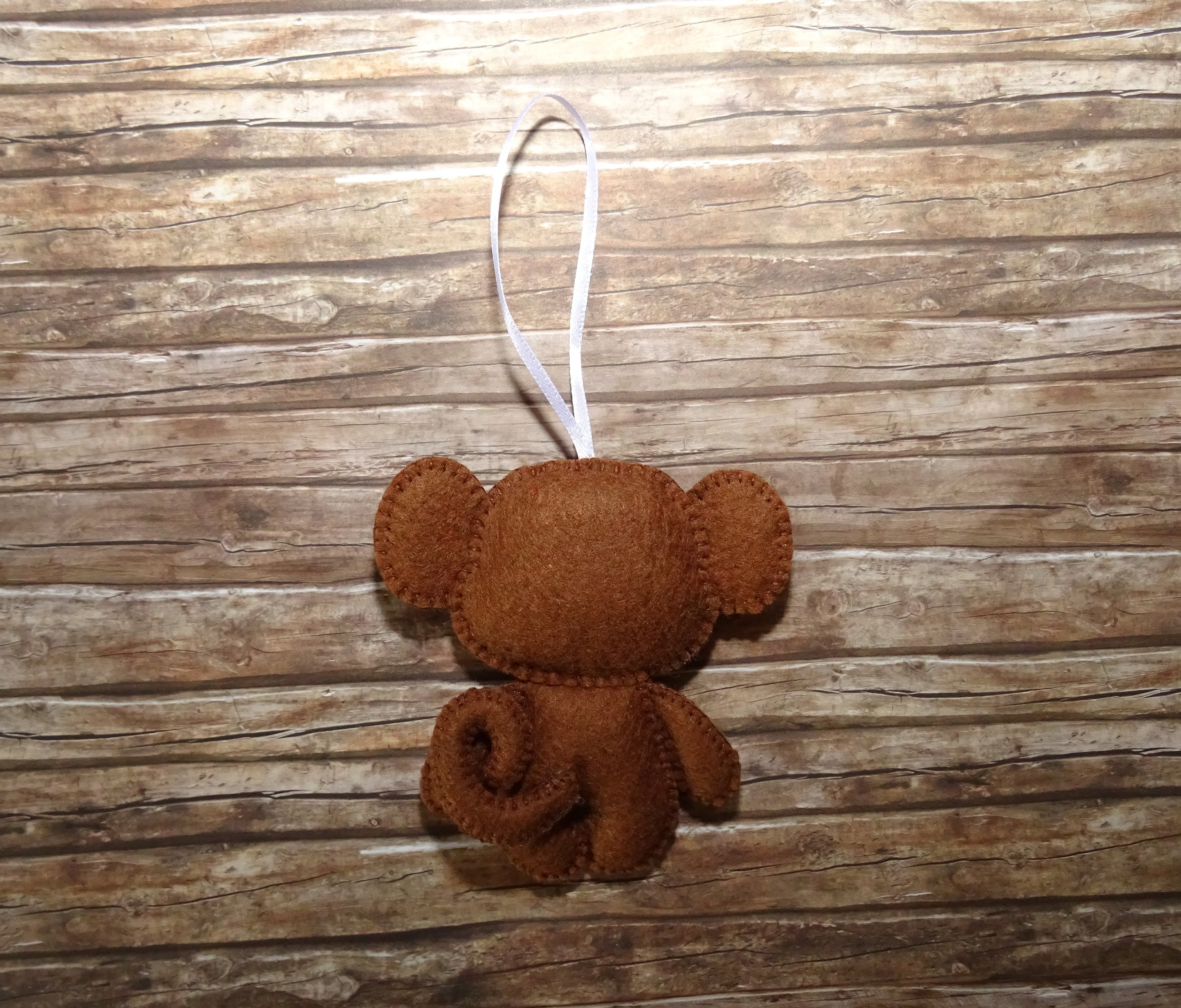 Monkey ornament Wool felt monkey Nursery decor Baby mobile | Etsy