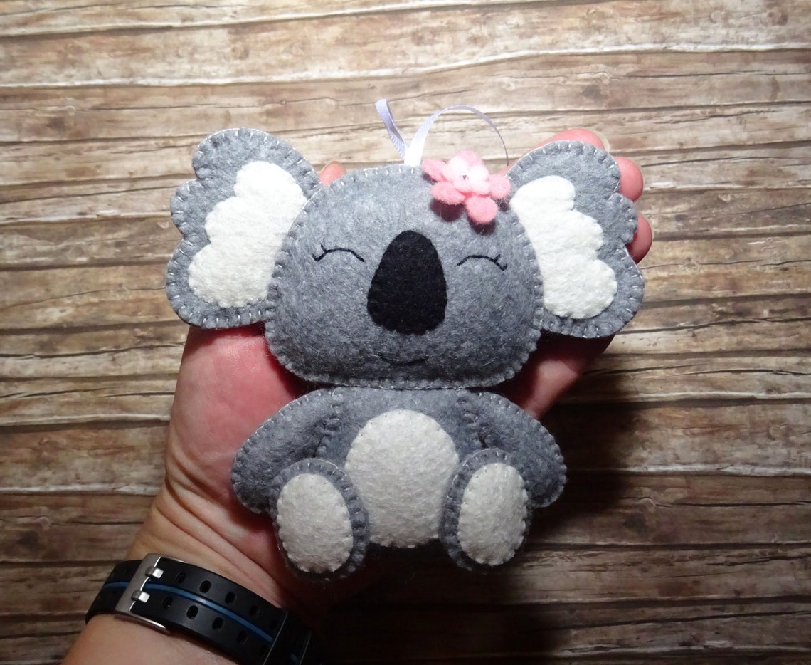 Koala Ornament Wool Felt Koala Ornament Koala Bear Koala - Etsy