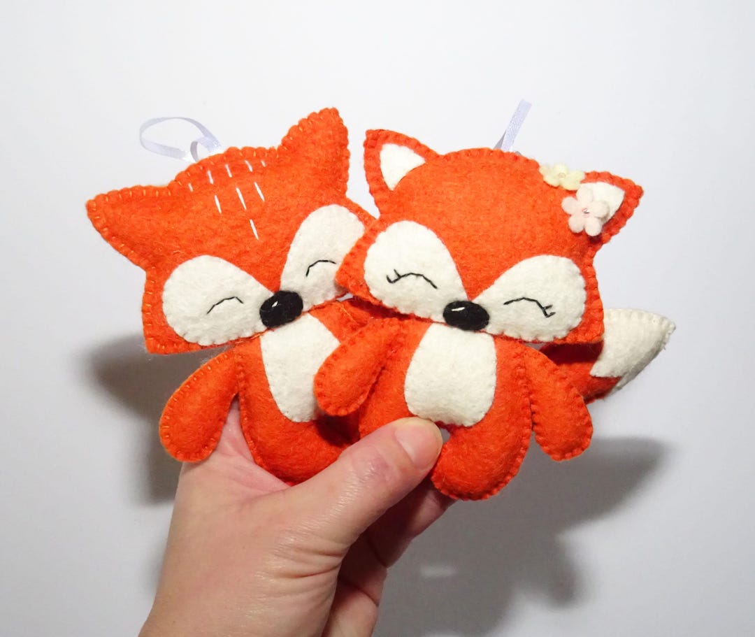 Hand Sewn Wool Felt Fox Ornament: Woodland Decor - Etsy
