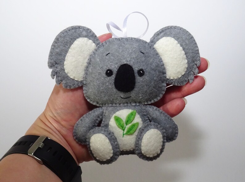 Koala Ornament, Wool Felt Koala Ornament, Koala Bear, Felt Koala ...