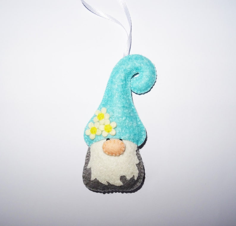 Wool Felt Spring Elves Ornament Set of 2 Felt Dwarf | Etsy