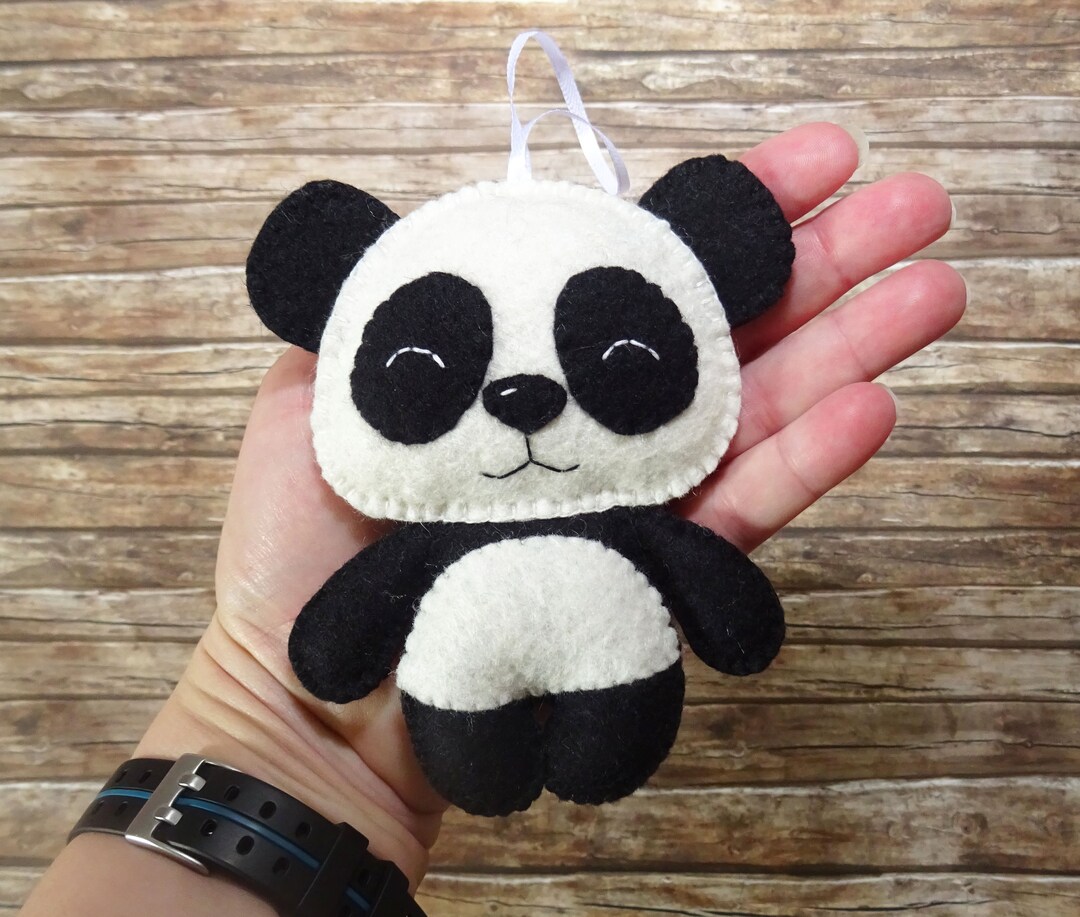 Panda Ornament Wool Felt Panda Panda Bear Woodland Animal - Etsy